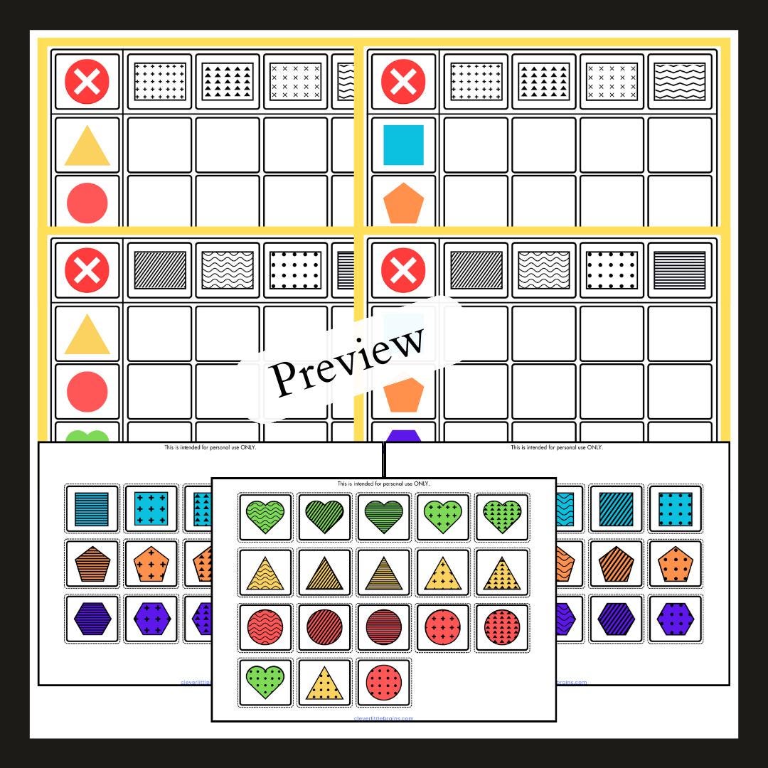 Shape And Pattern Matching Activity Color And Pattern Recognition For