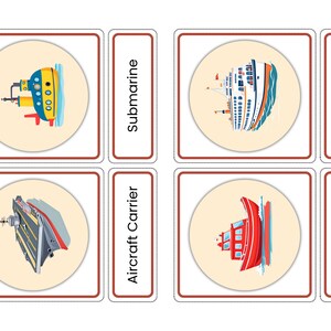 Water Transport Flashcards for Kids | Water Transport Vehicles Names ...