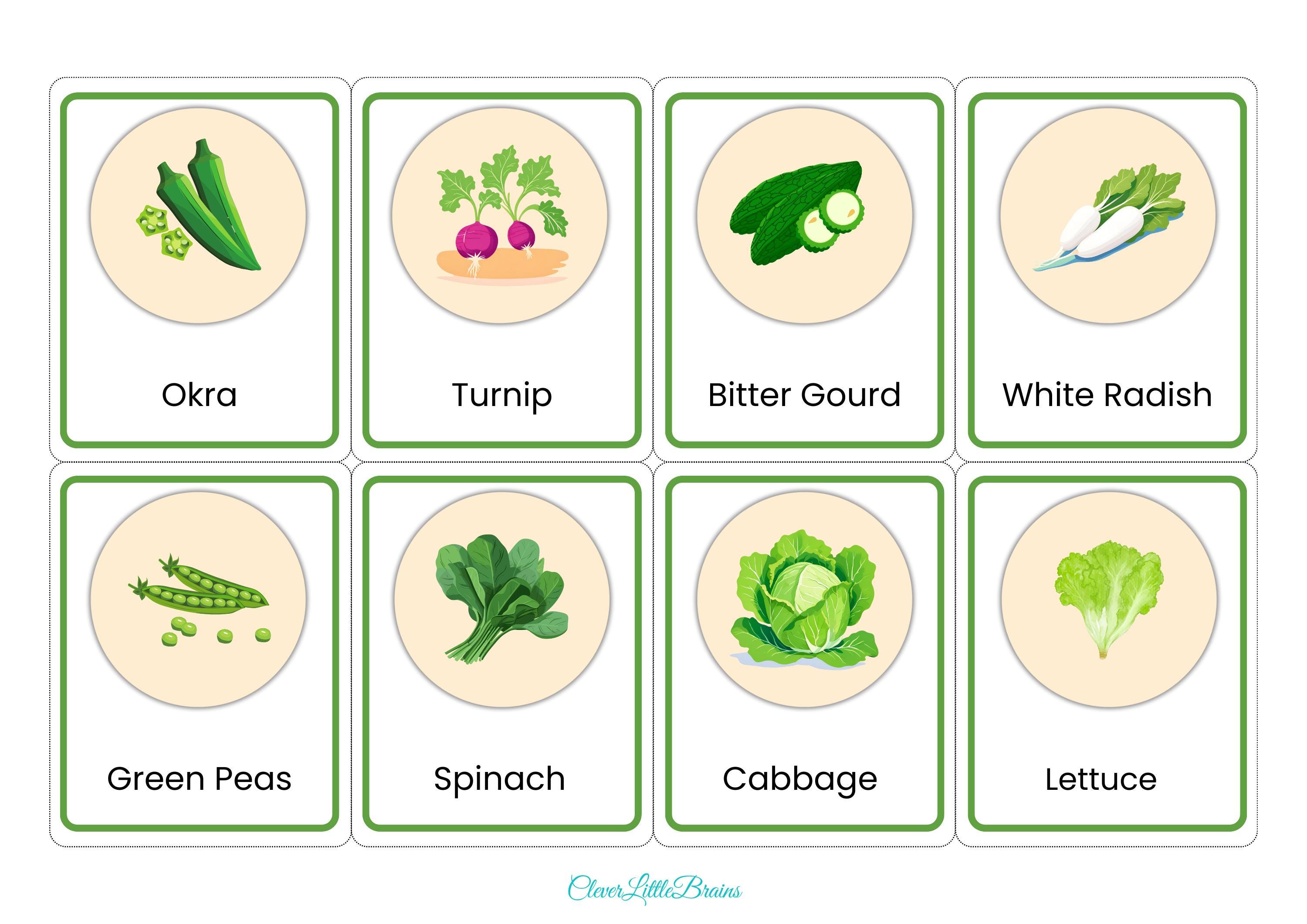 Vegetables Names Flashcards | Vegetables Names for Kids With Pictures ...