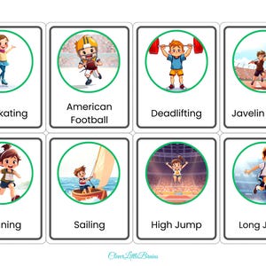 Sports Names Flashcards for Kids | Sports Names With Pictures in ...
