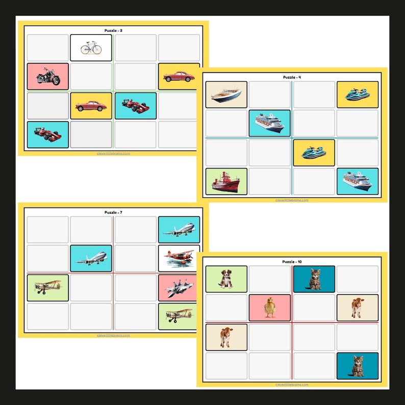 SUDOKU Picture Puzzles for Kids With Answers| Boosts Focus and ...