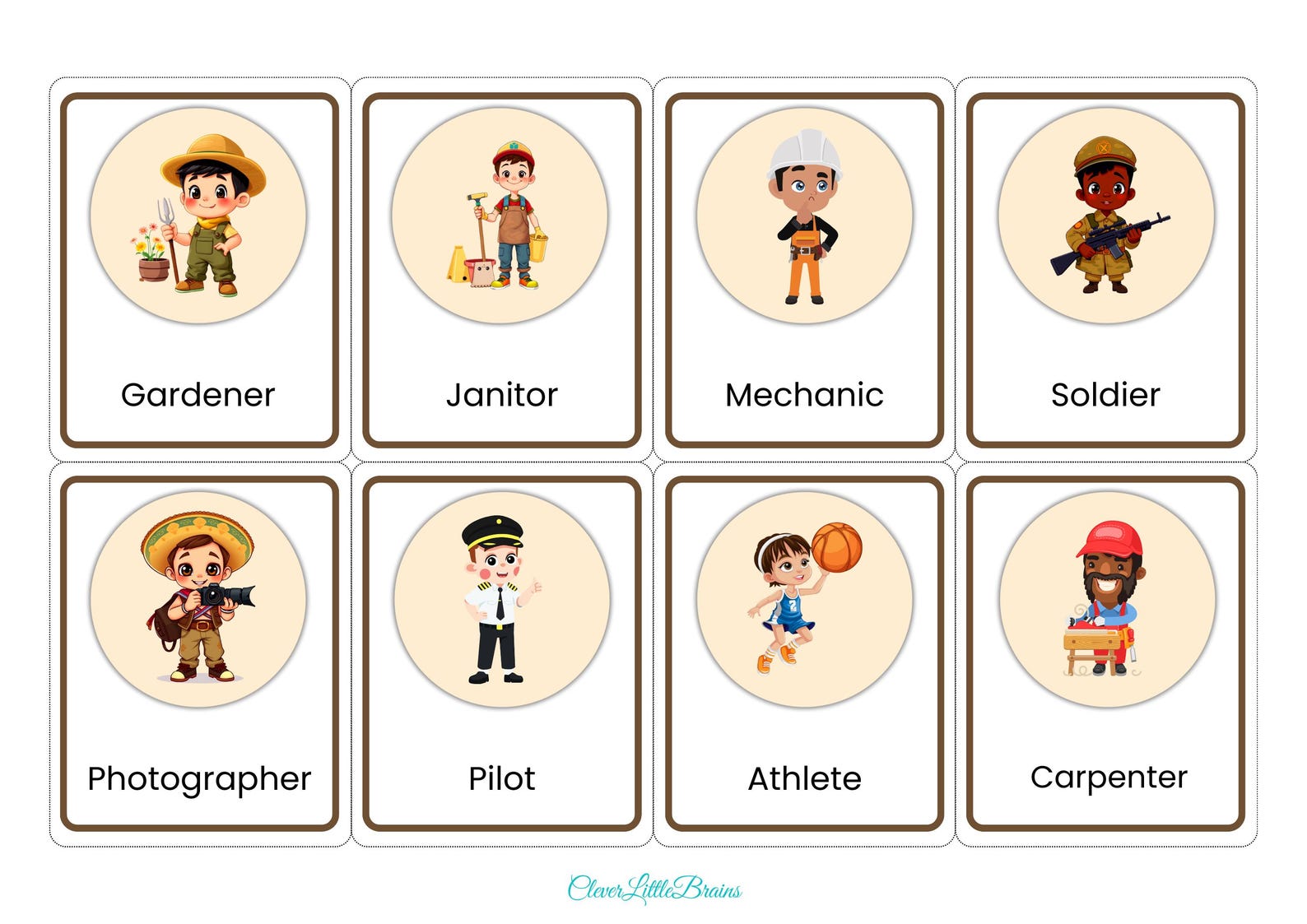 32 Profession Names Flashcards for Kids | Occupation Flashcards ...