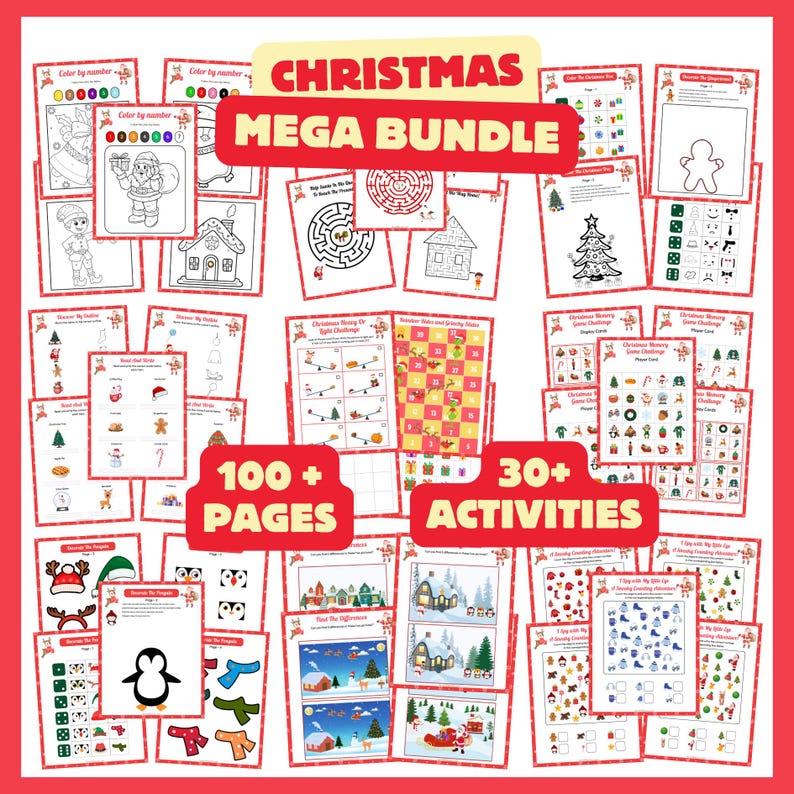 The Ultimate Christmas Mega Activities Bundle for Kids | 100+ Pages ...