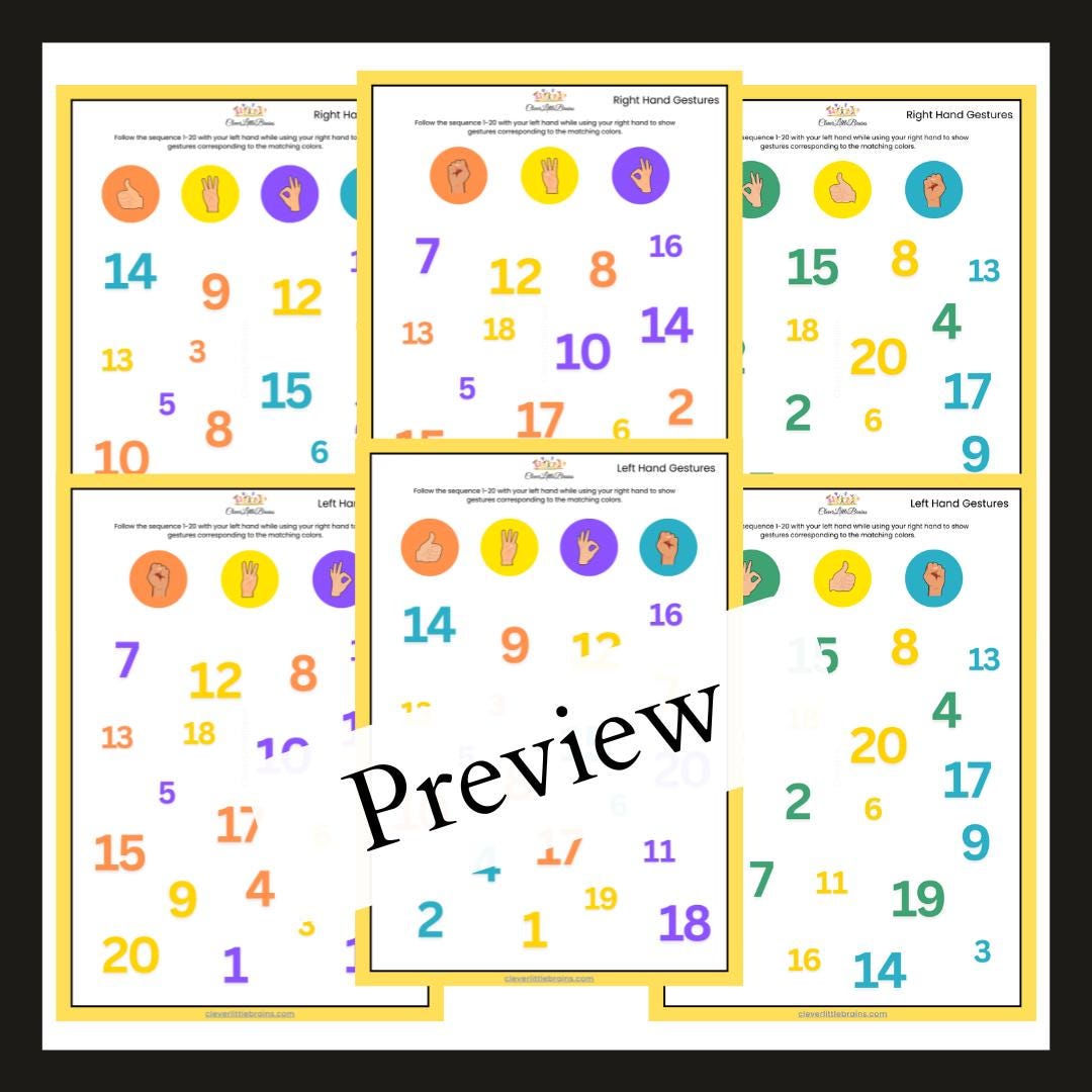 Number Sequencing & Hand Gesture Activity | Bilateral Coordination ...