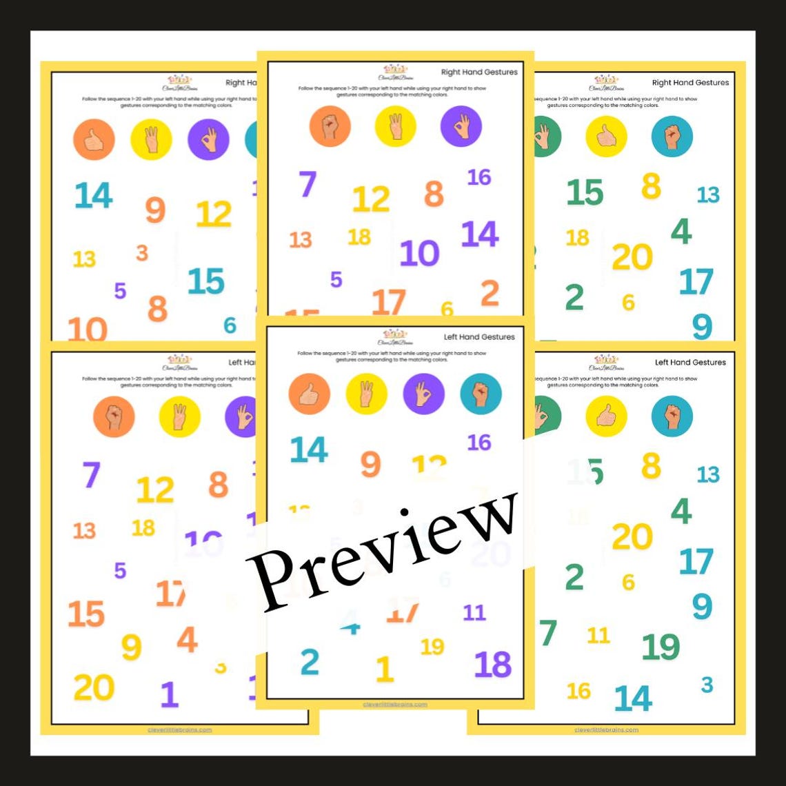 Number Sequencing & Hand Gesture Activity | Bilateral Coordination ...