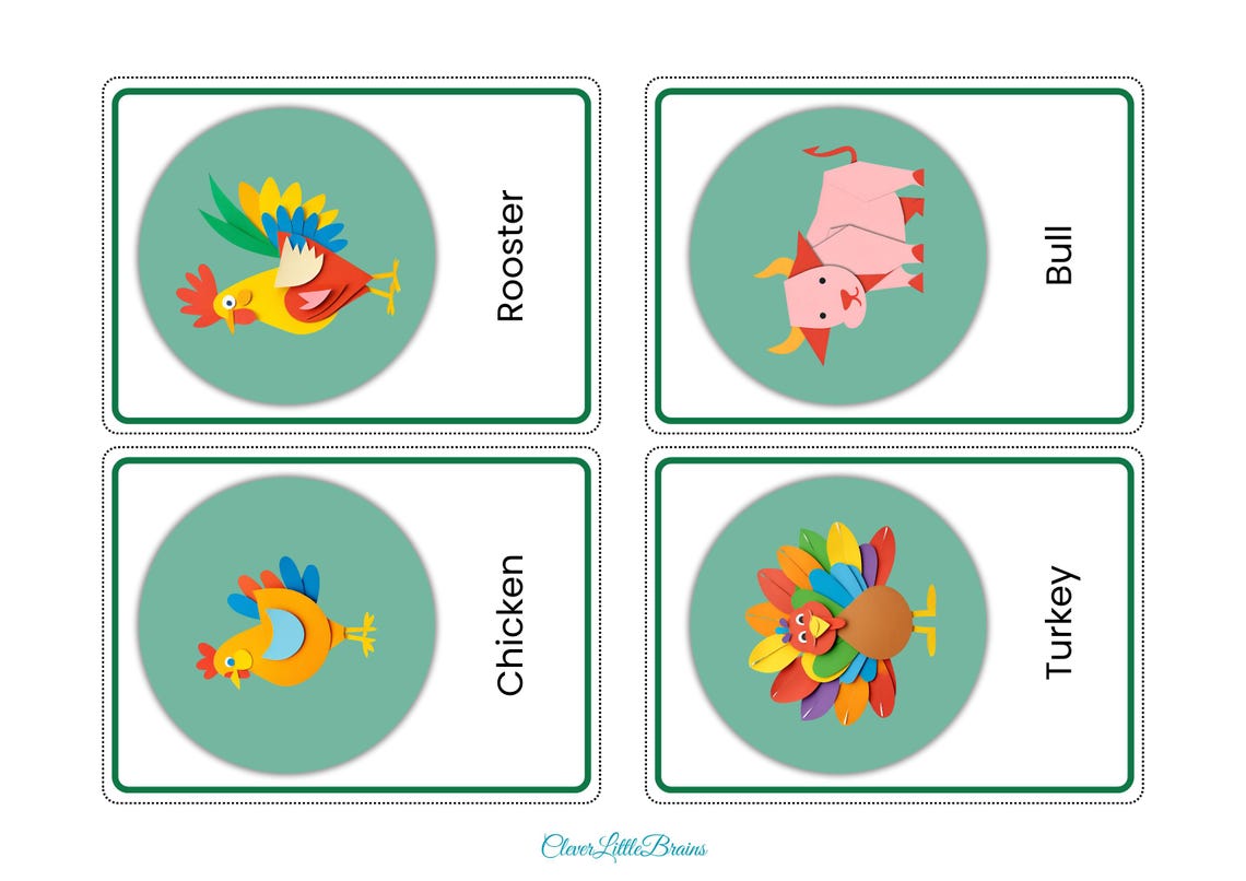 Domestic Animals Flashcards for Kids | Domestic & Farm Animals ...