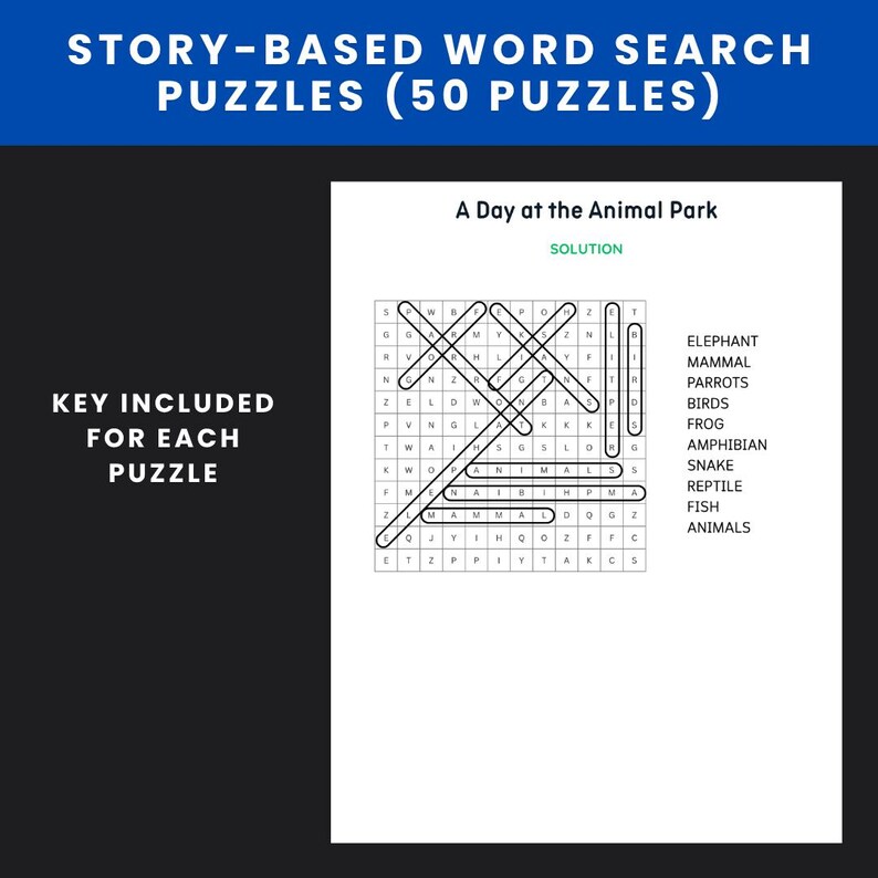 Story-based Word Search Puzzles for Kids | 50 Fun Literacy Printables ...