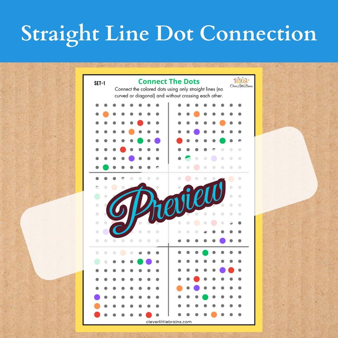 Straight Line Dot Connection | Boost Logic & Planning Skills | Problem ...