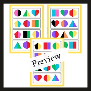 Color & Shape Matching Cards | Fun Symmetry Game for Kids | Educational ...