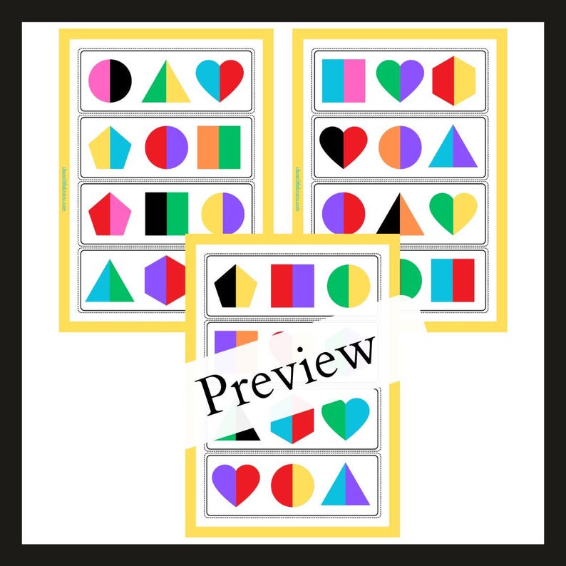 Color & Shape Matching Cards | Fun Symmetry Game for Kids | Educational ...