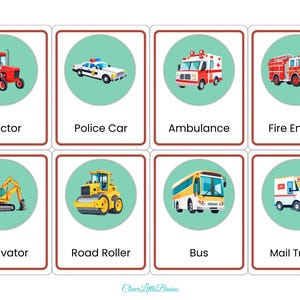 Road Transport Flashcards for Kids | Road Transport Names and Pictures ...