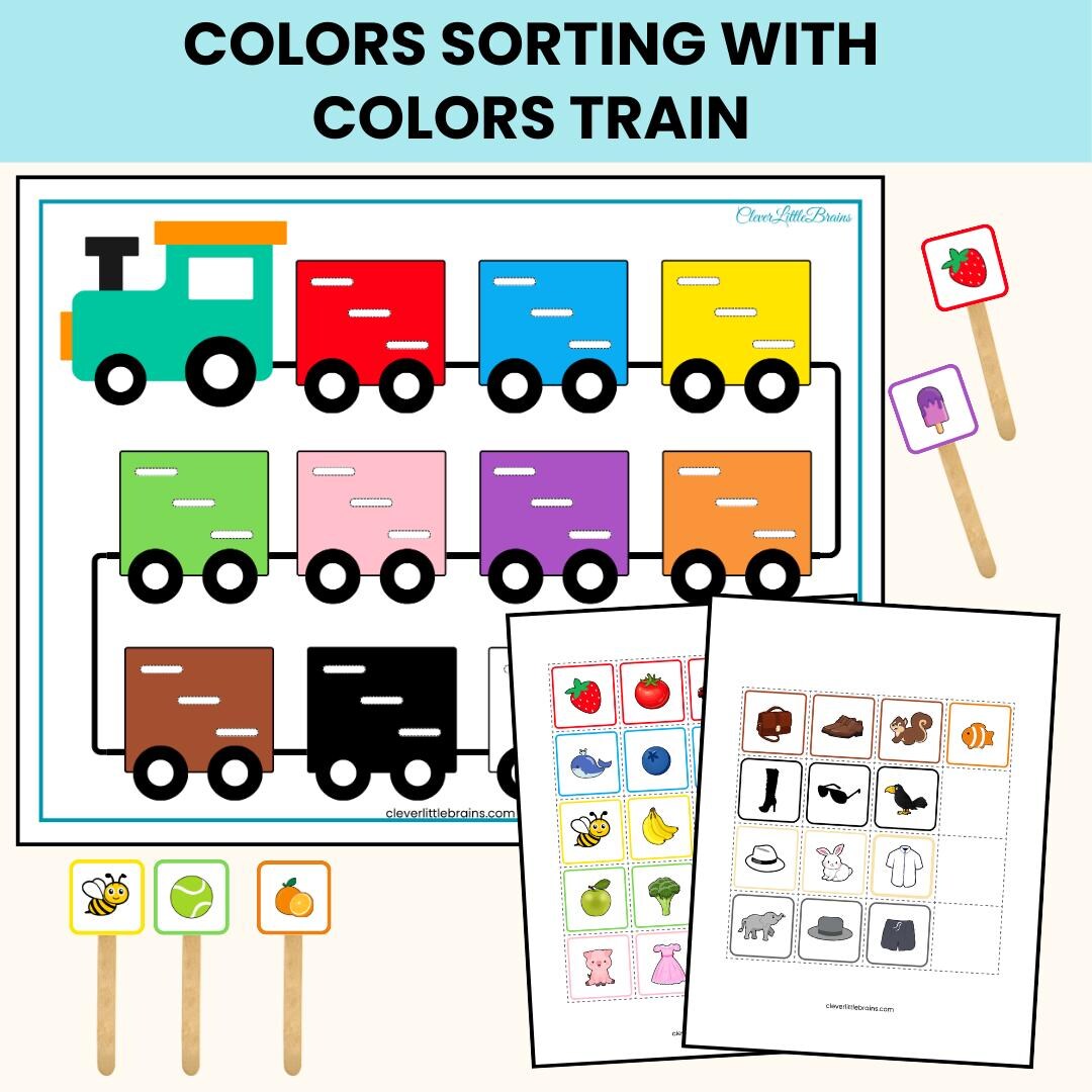 Color Sorting Train for Kids | Learn Colors | Preschool Montessori ...