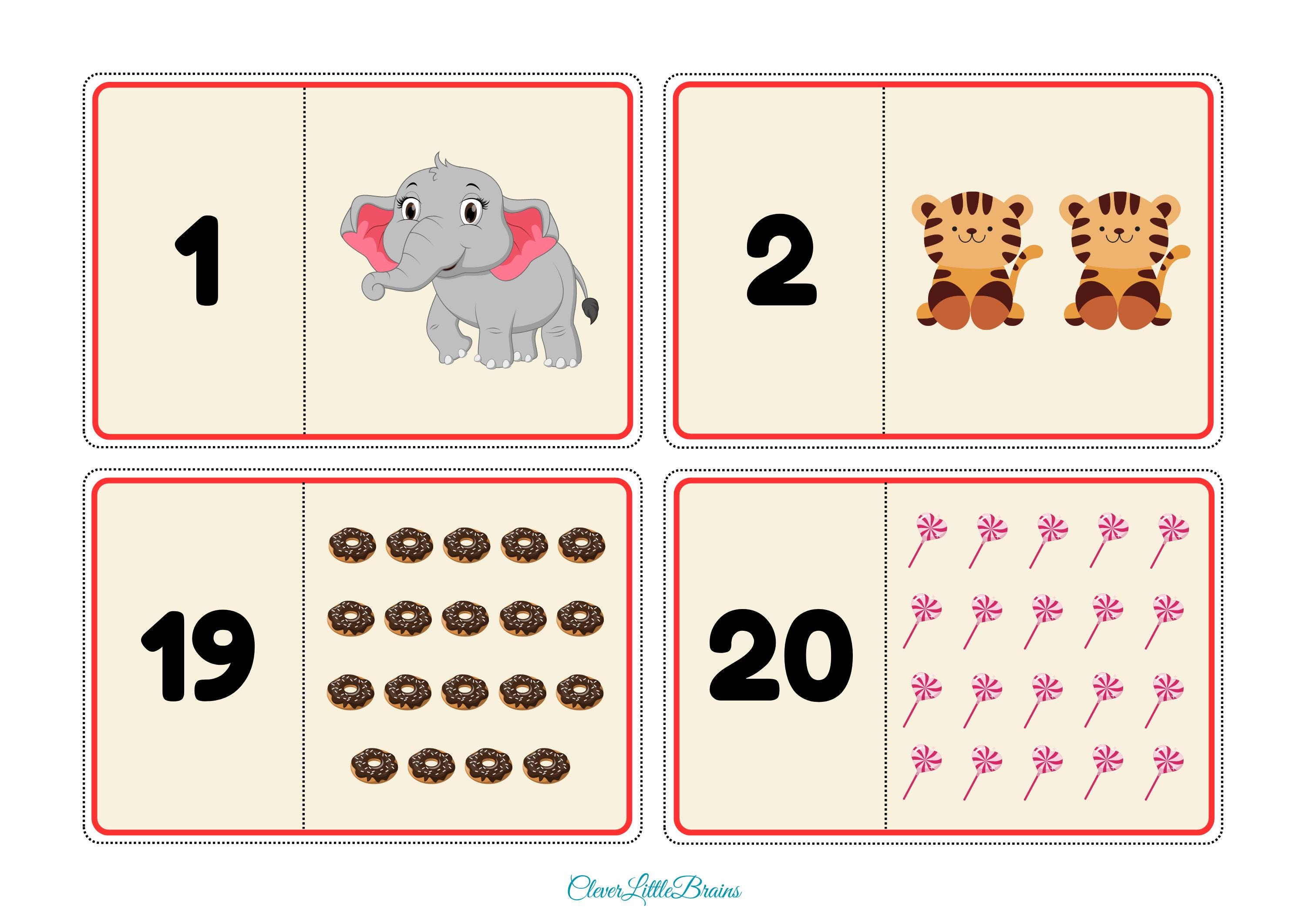 Numbers From 1-20 for Kids With Number Flashcards | Numbers Flash Cards ...