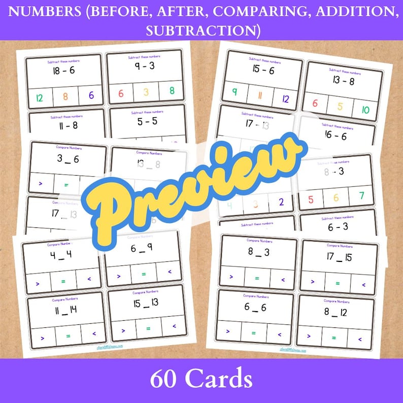 Numbers Activity Clip Cards | Number Sequencing | Addition ...