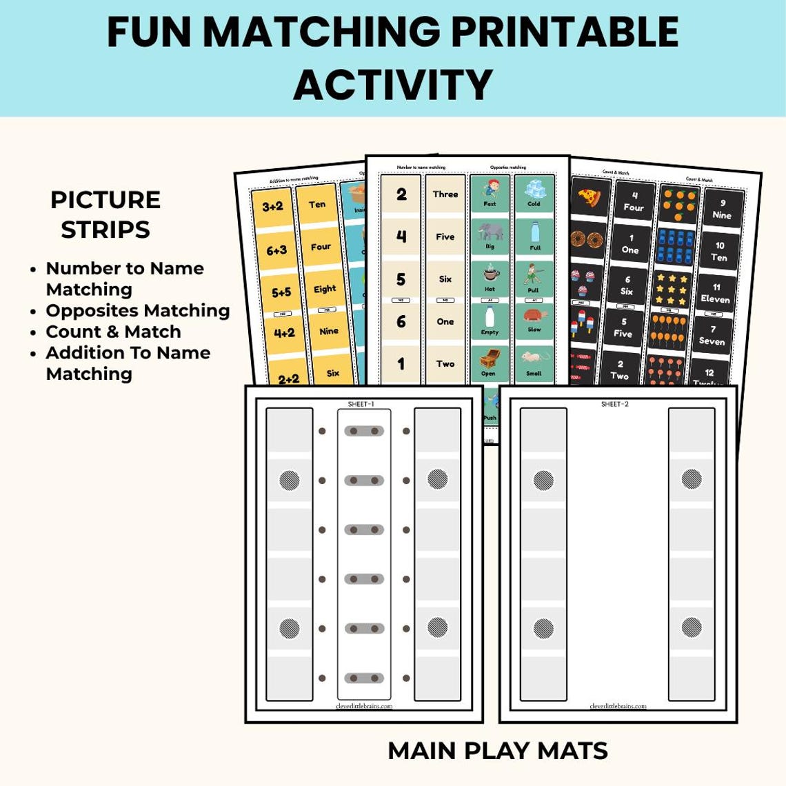 Matching Activities for Kids | Puzzles for Preschool | Fun Early ...