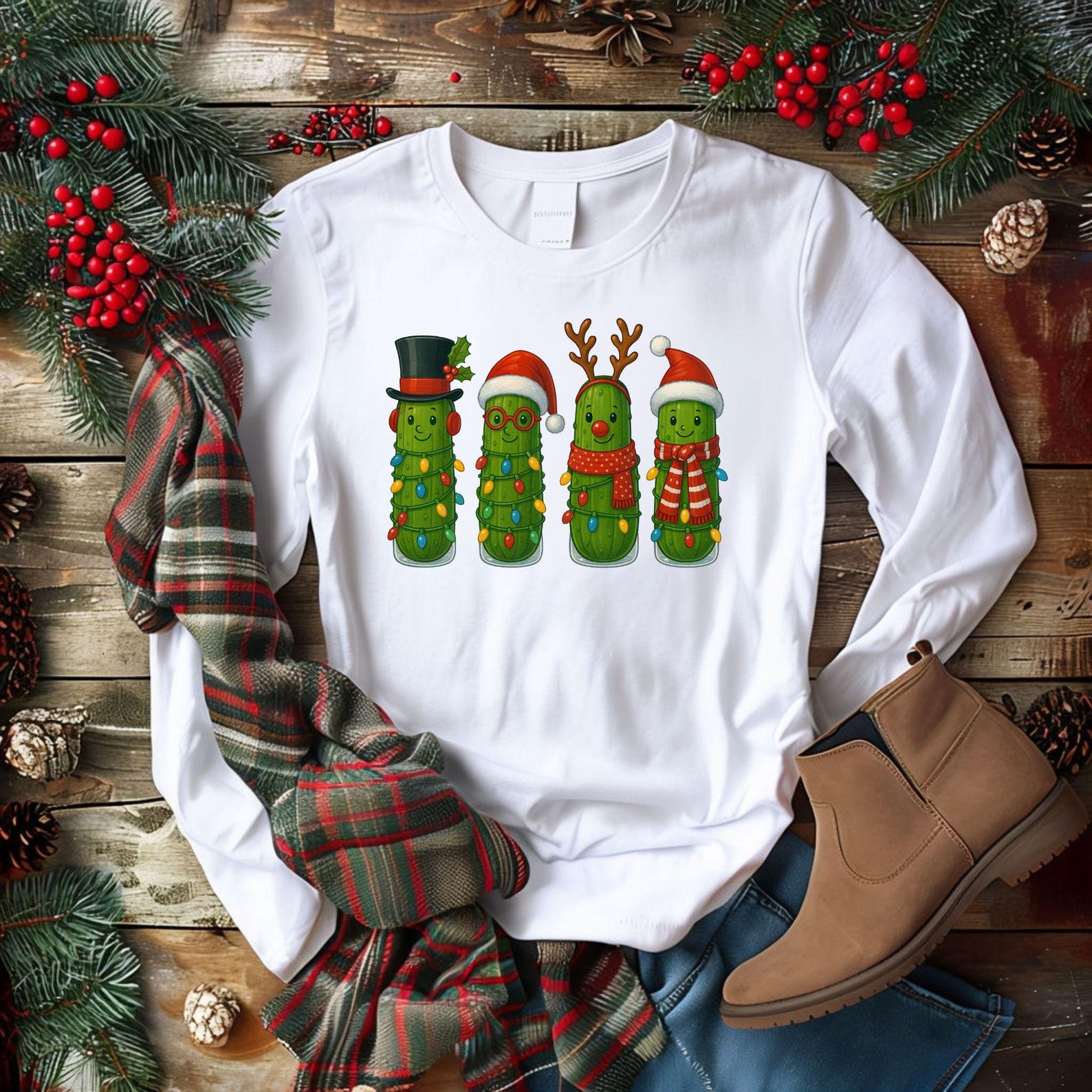 Funny Christmas Pickle Clipart – Holiday Cucumber PNG (digital Download ...
