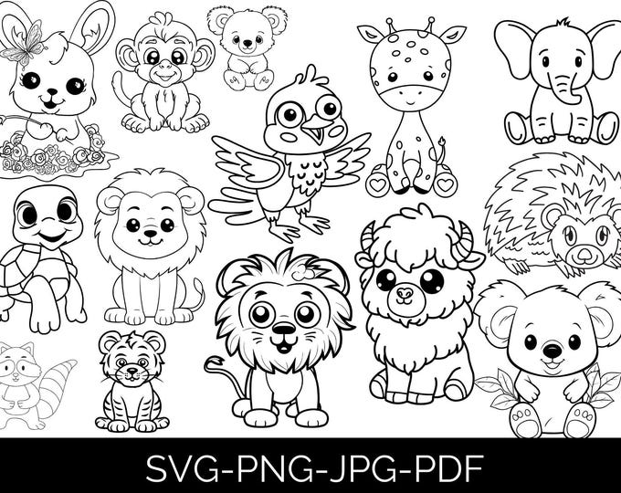 Jungle Animals SVG, Safari Animals Layered Svg, Animal SVG, Safari ...