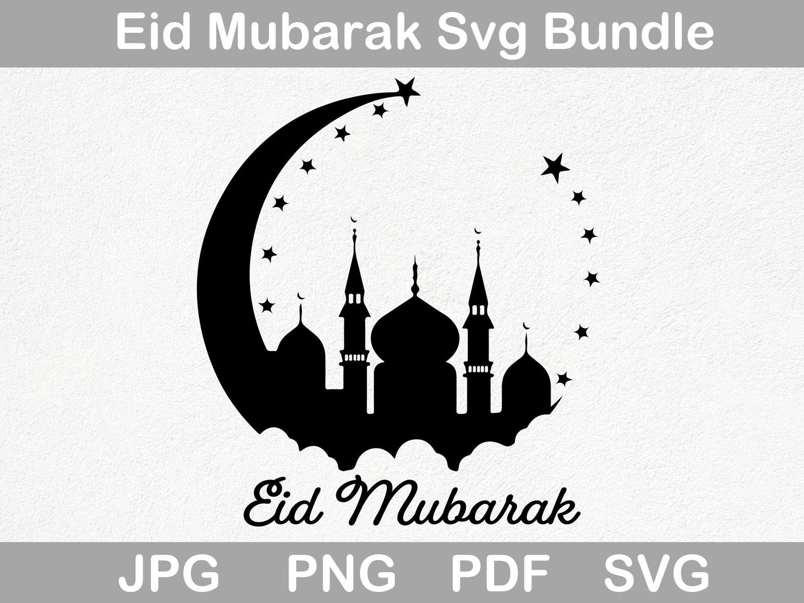 Eid Mubarak Svg Bundle - Ramadan Eid Islamic Cut Files - Eid Mubarak ...