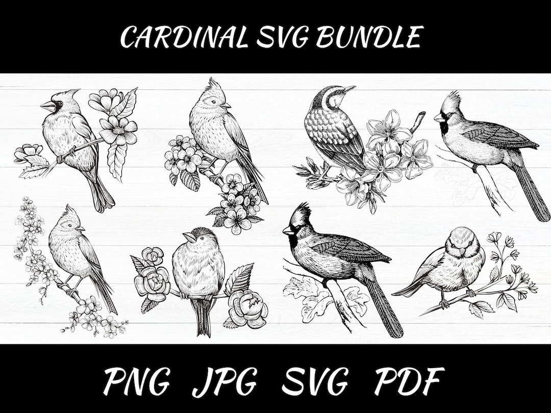 Cardinal SVG, Cardinal Bird Svg, Cardinal Silhouette, Winter Cardinal ...