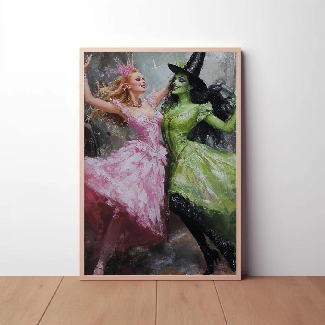 Glinda and Elphaba Wall Art JPG Digital Printable Art Decor, Wizard of ...