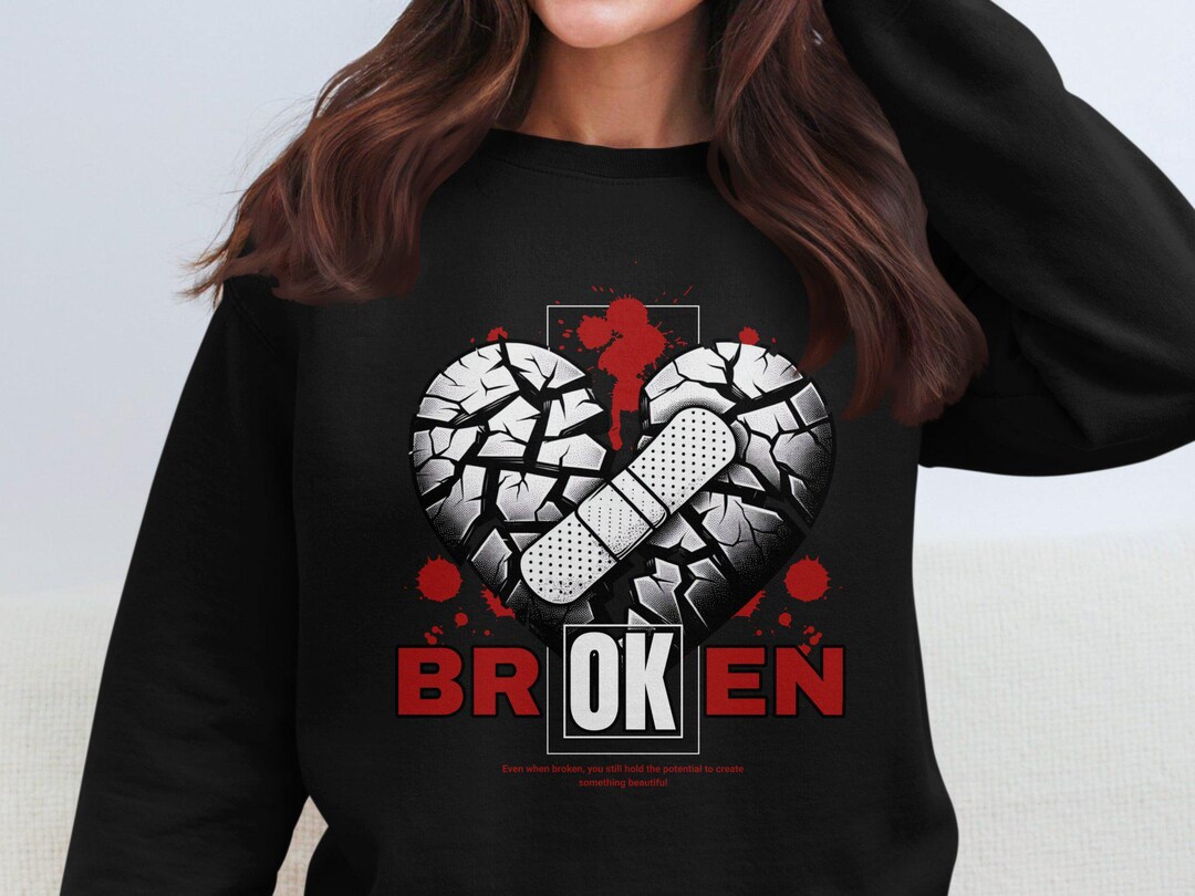 Broken Heart T Shirt Design PNG High Quality Instant Download 300DPI ...