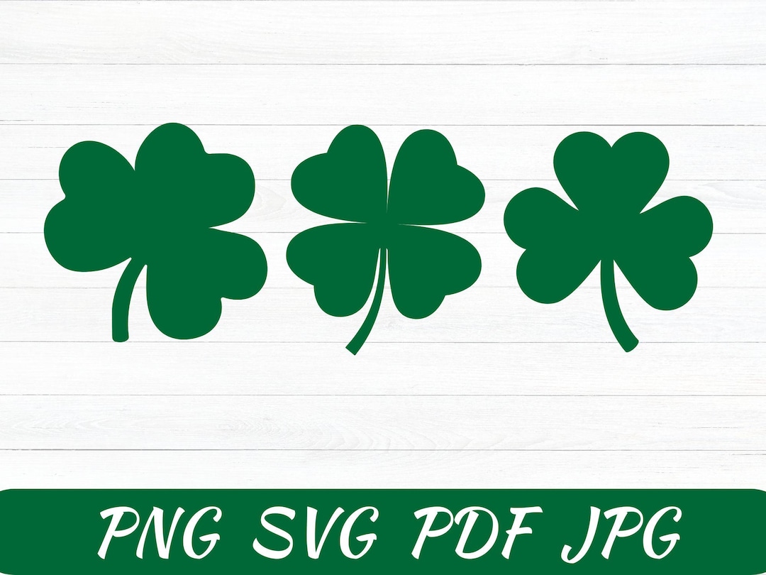 Shamrock & Clover SVG: St Patrick's Day Lucky Cut Files (PDF, PNG) - Etsy