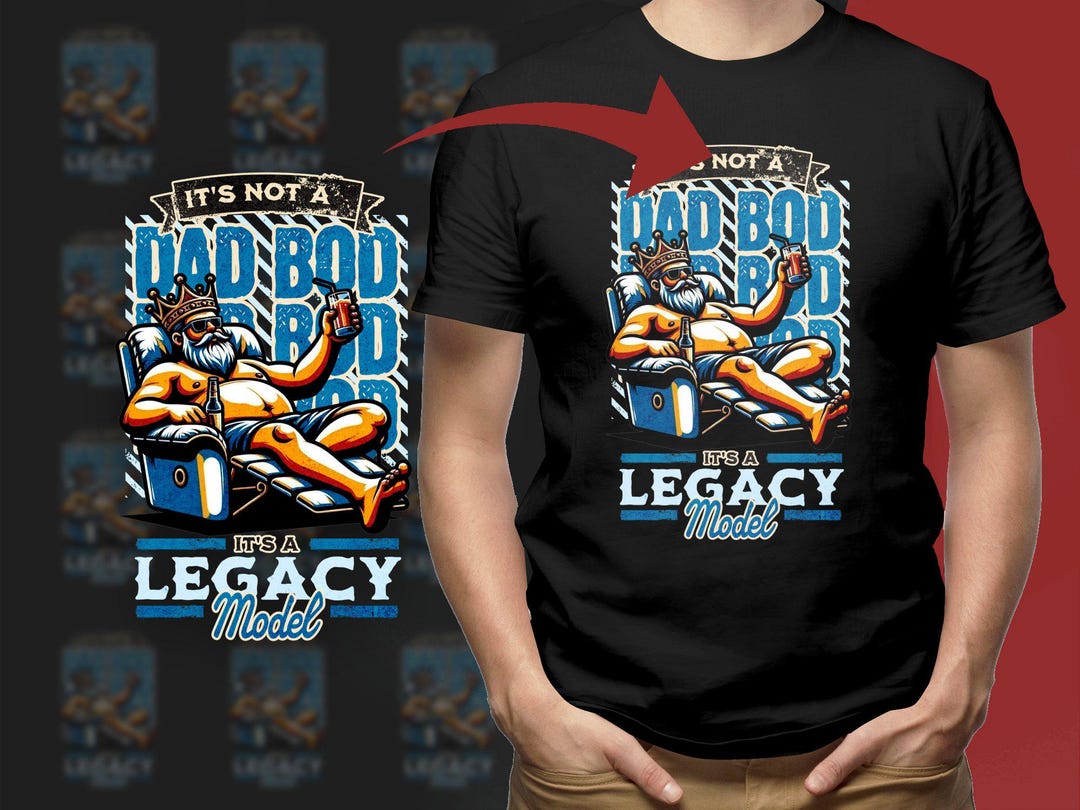 Funny Dad Bod Graphic: Vintage Father's Day Design (digital Download ...