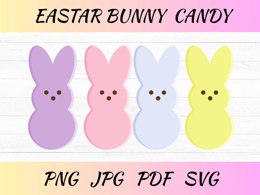 Easter Bunny Candy SVG Digital Download | Easter Clipart - Marshmallow ...