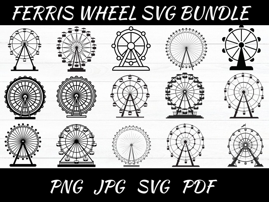 Ferris Wheel SVG Bundle: Retro Fairground Clipart (digital Download - Etsy