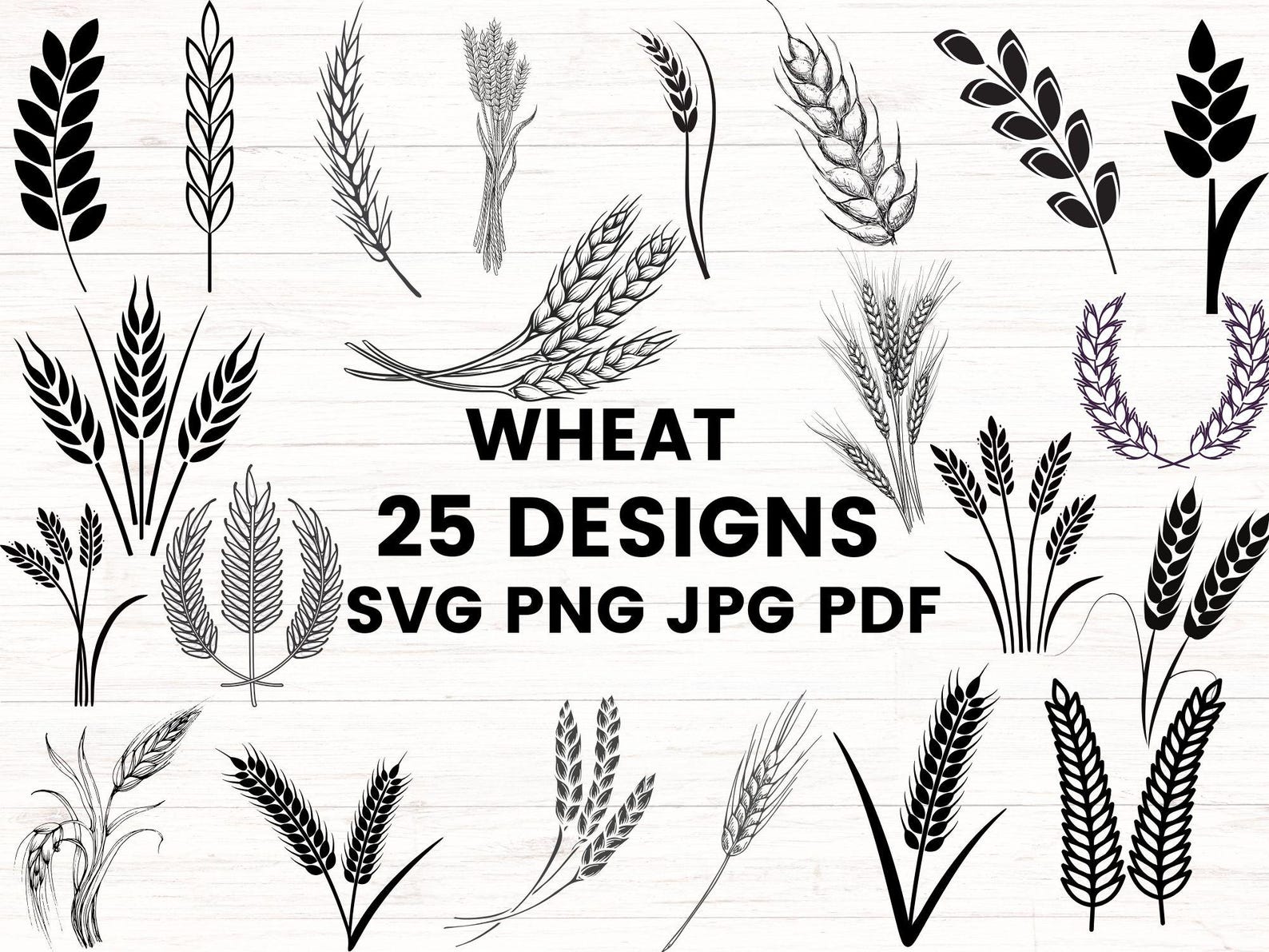 Wheat SVG/ Grain Svg/ Wheat Clipart/ Cut Files/ Cricut/ Silhouette ...