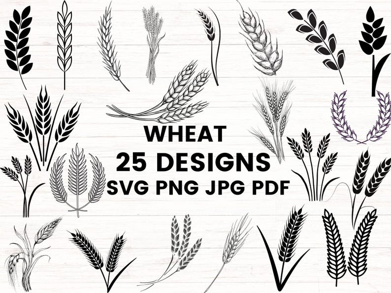 Wheat SVG/ Grain Svg/ Wheat Clipart/ Cut Files/ Cricut/ Silhouette ...