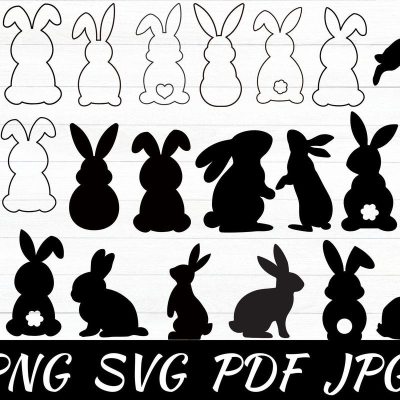 Easter Silhouette Shapes - Etsy