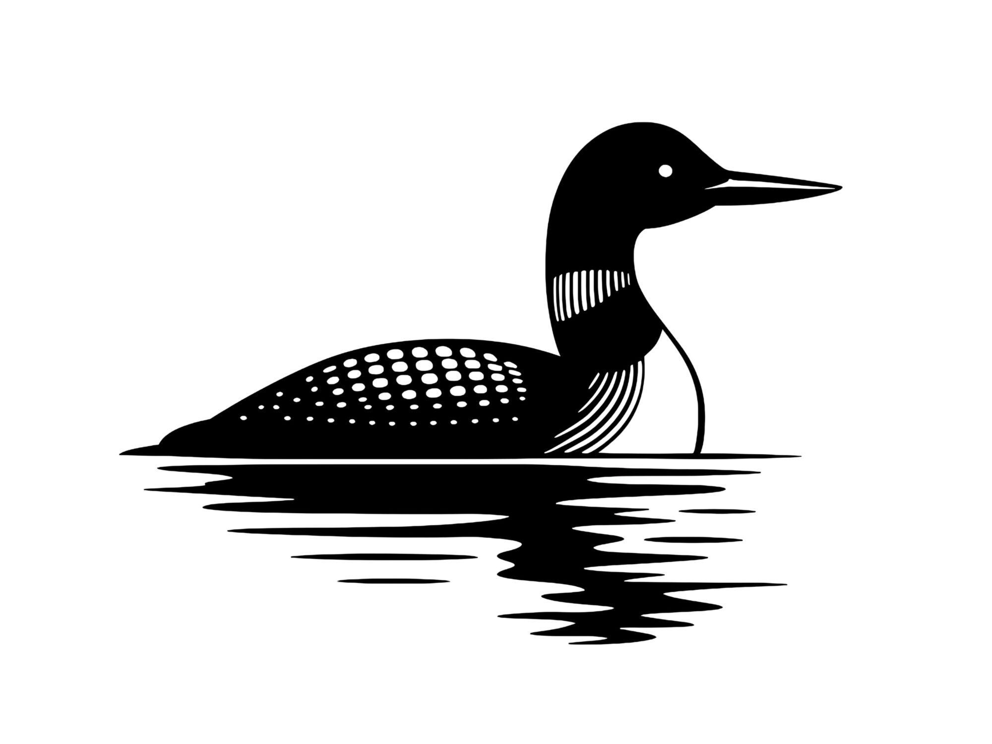 Simple Loon Bird SVG: Vector Graphic Design (digital Files) - Etsy