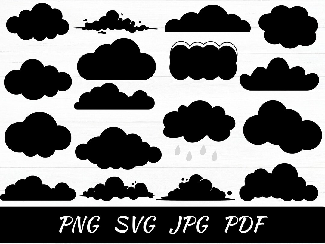 Cloud Svg Bundle, Clouds Svg, Clouds Clipart, Sky Svg, Cloud Svg Files ...
