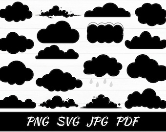 Cloud Svg Bundle, Clouds Svg, Clouds Clipart, Sky Svg, Cloud Svg Files ...