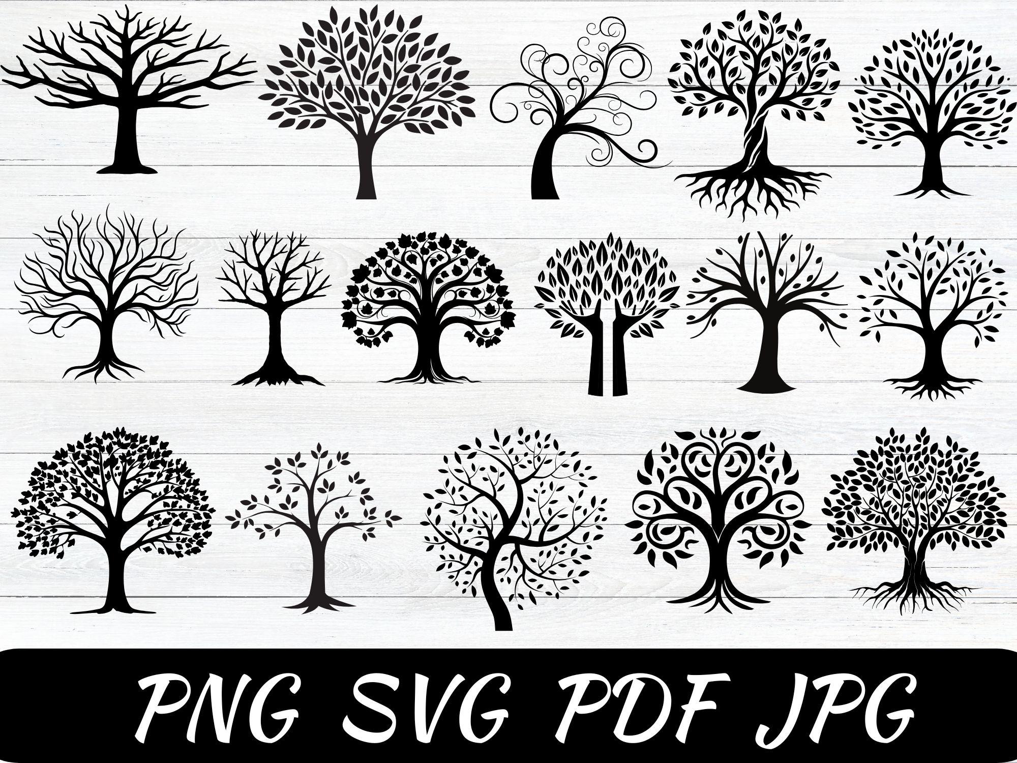 15 Tree Svg Bundle, Tree of Life Svg Bundle, Tree Bundle Svg, Tree of ...