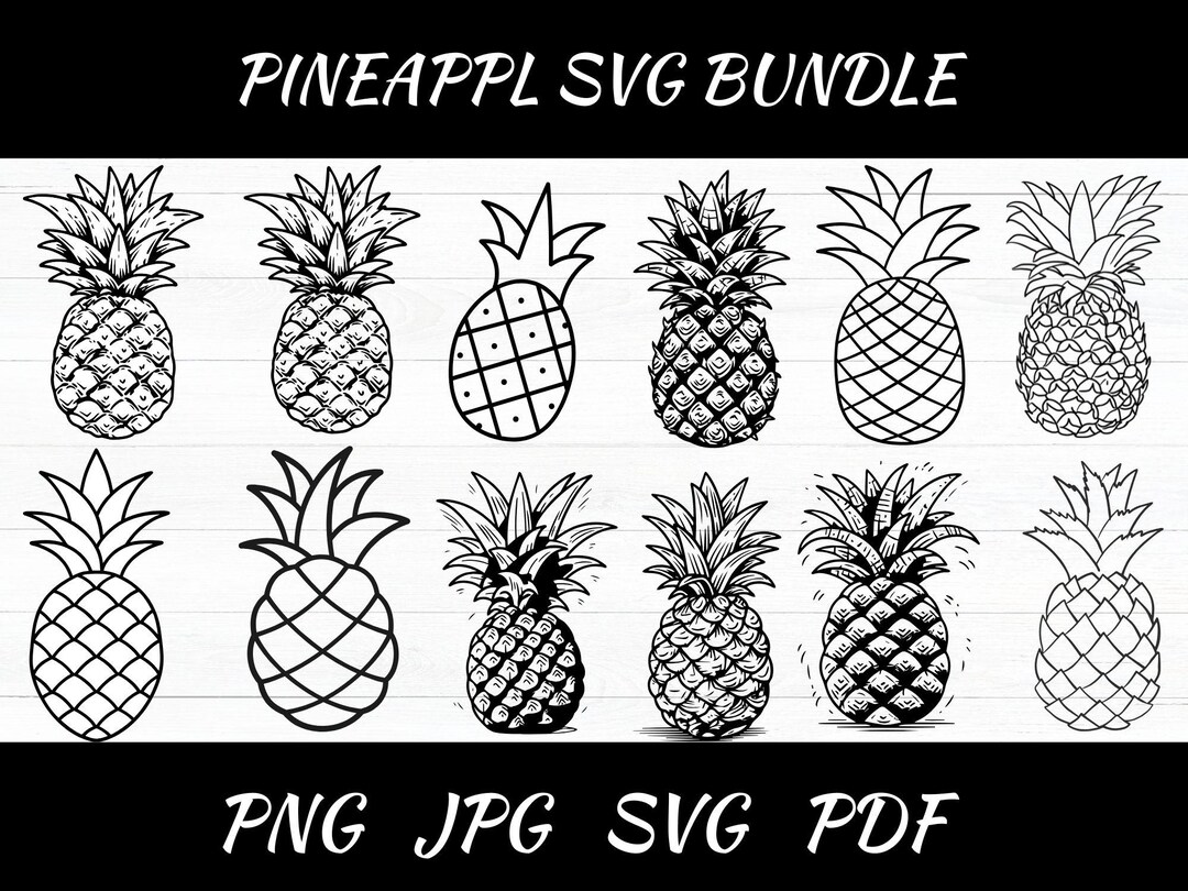 Pineapple Bundle Svg, Pineapple Svg, Pineapple Cut Files for Cricut ...