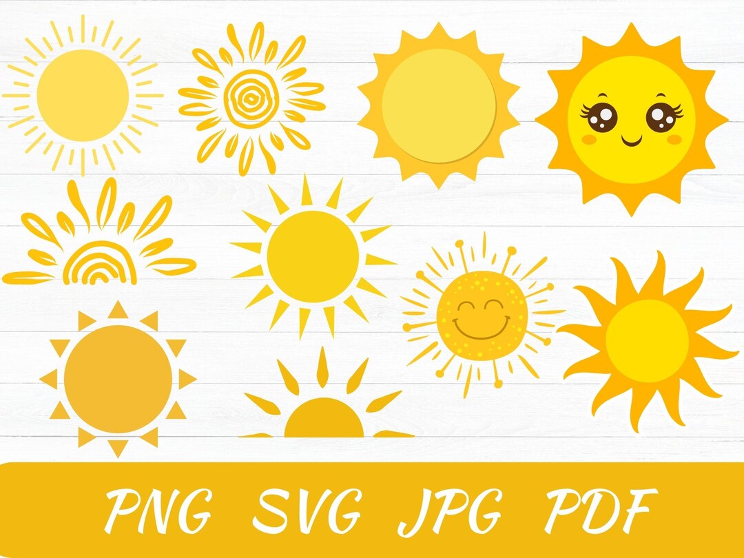 Sun SVG, Sunrise SVG, Sun Clipart, Half Sun Svg, Summer Sun Svg, Sun ...