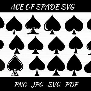 Ace of Spades SVG: Silhouette Cut File for Cricut - Etsy