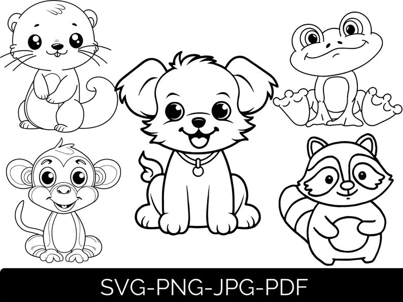 Woodland Animals SVG, Animals Bundle Png - Etsy