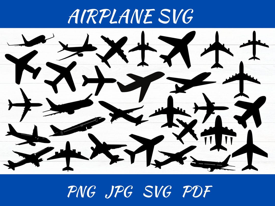 Airplane SVG Bundle: Biplane & War Plane Clipart - Cricut Ready - Etsy