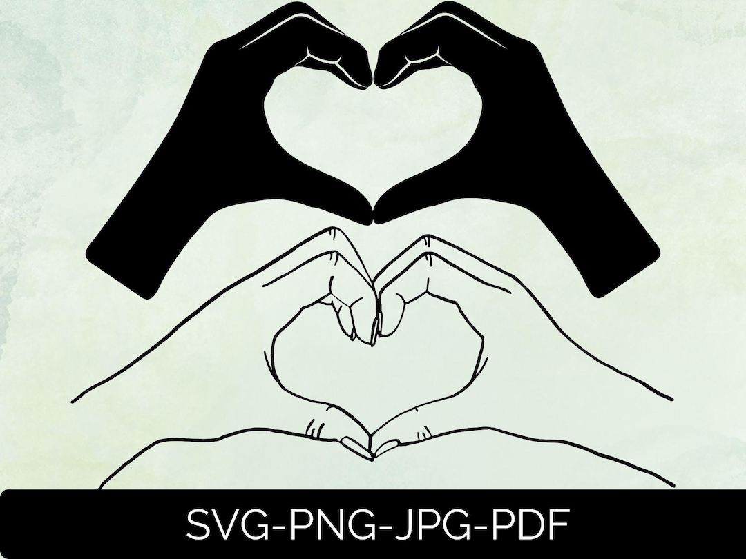 Heart Hands Svg, Heart Hands, Love Hands Svg, Heart Sign Svg, Heart ...
