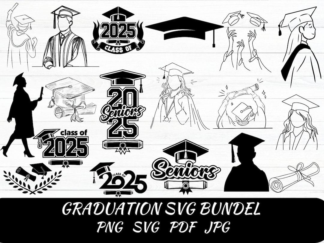 Senior 2025 Graduation SVG Bundle (digital Files) - Etsy