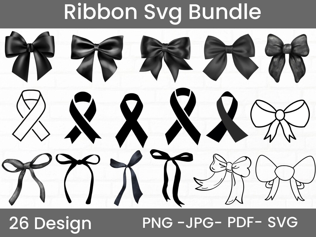 Ribbon Svg Bundle - Ribbon Svg - Ribbon Clipart - Ribbon Shirt Svg ...
