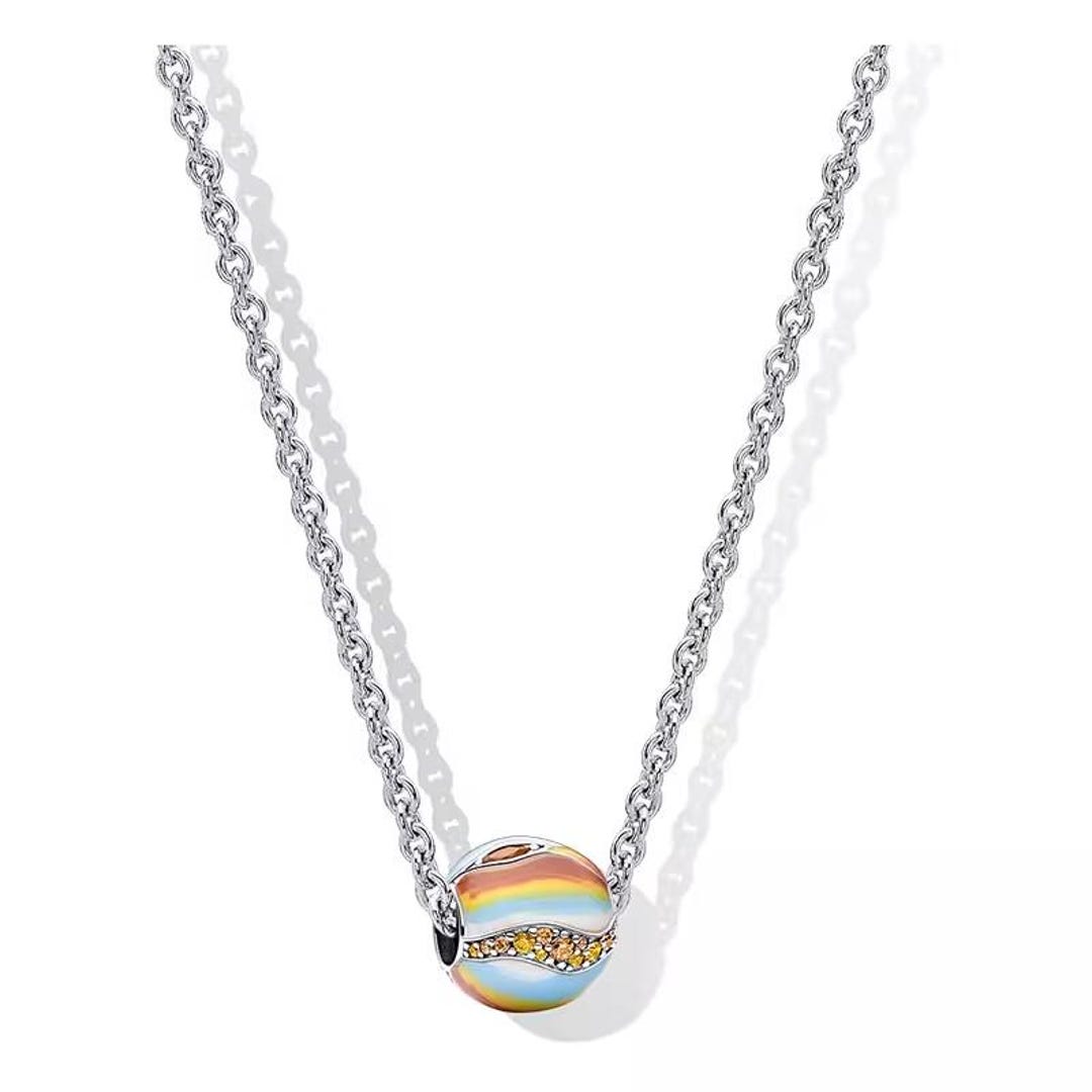 Pandora Planet Jupiter Sparkling Charm Necklace Set 45cm - Etsy