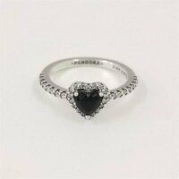 Pandora Sparkling Wishbone Ring Shimmering Statement Stackable Rings ...