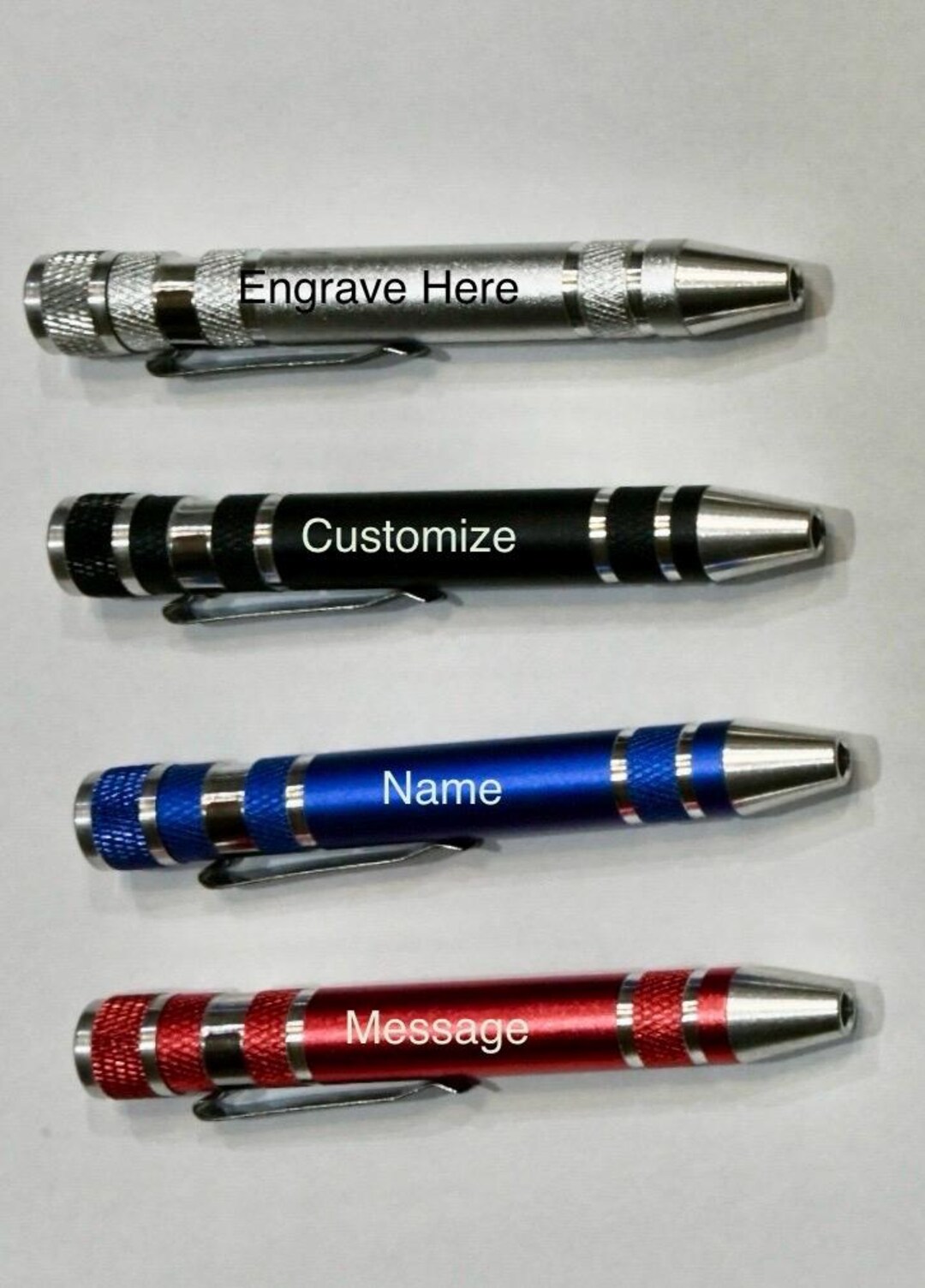 Personalized 7 Piece Mini Screwdriver Set. Includes 4 Philips and 3 ...