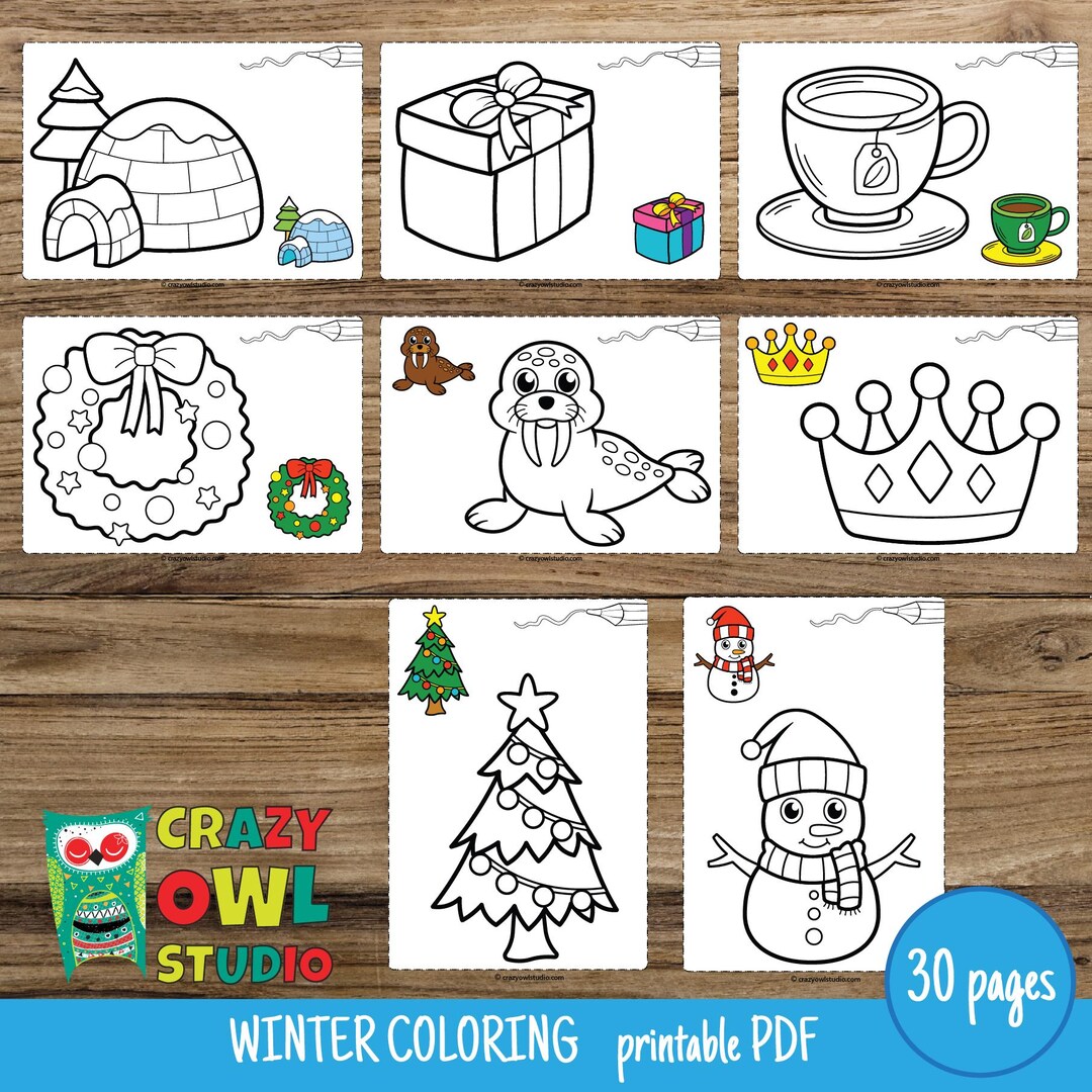 Winter Colouring Pages for Toddlers – Printable PDF | Christmas ...