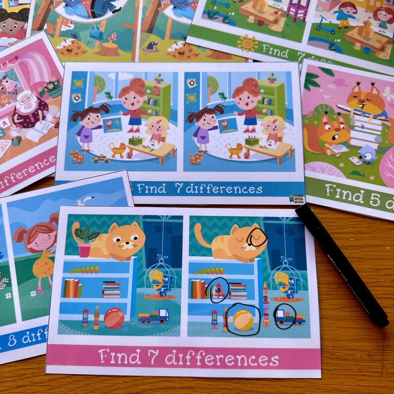 Find the Differences - Printable PDF; Spot the Differences; September ...