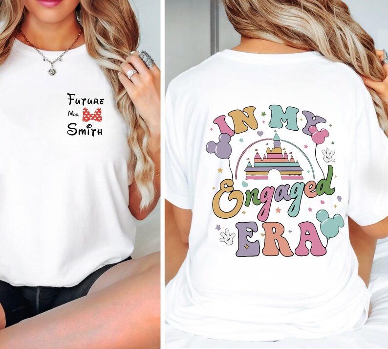 In My Engaged Era Disney Shirt, Personalized Custom Bride, Disney ...